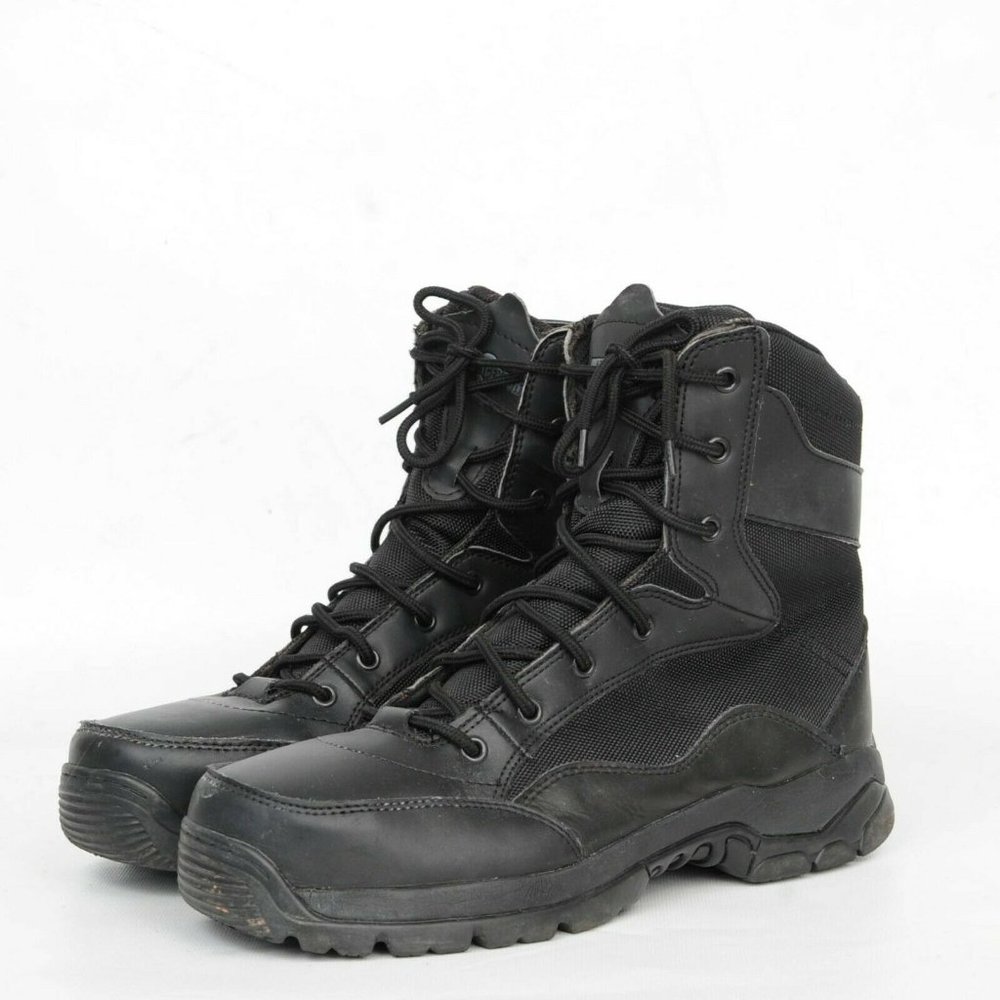 Interceptor Black Force Tactical Work Leather Boots S… - Gem